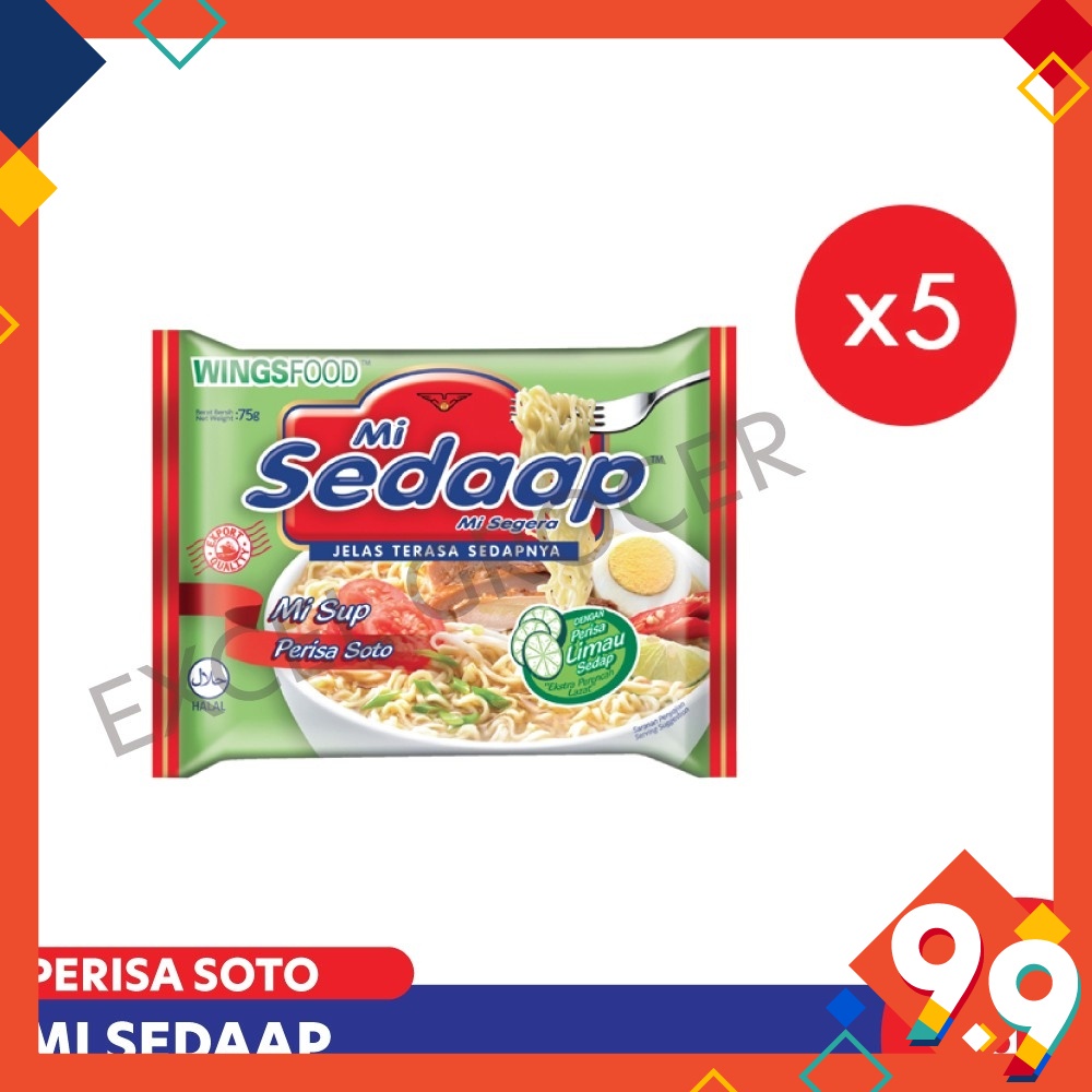 Mi Sedaap Soto Mi Sup 5 x 75g | Shopee Malaysia