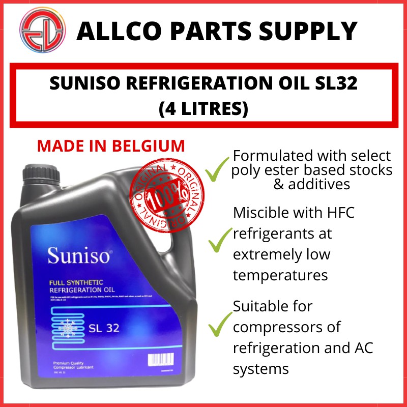 SUNISO OIL SL32 4 LITRES (REFRIGERATION OIL) (READY STOCK) | ALLCO ...