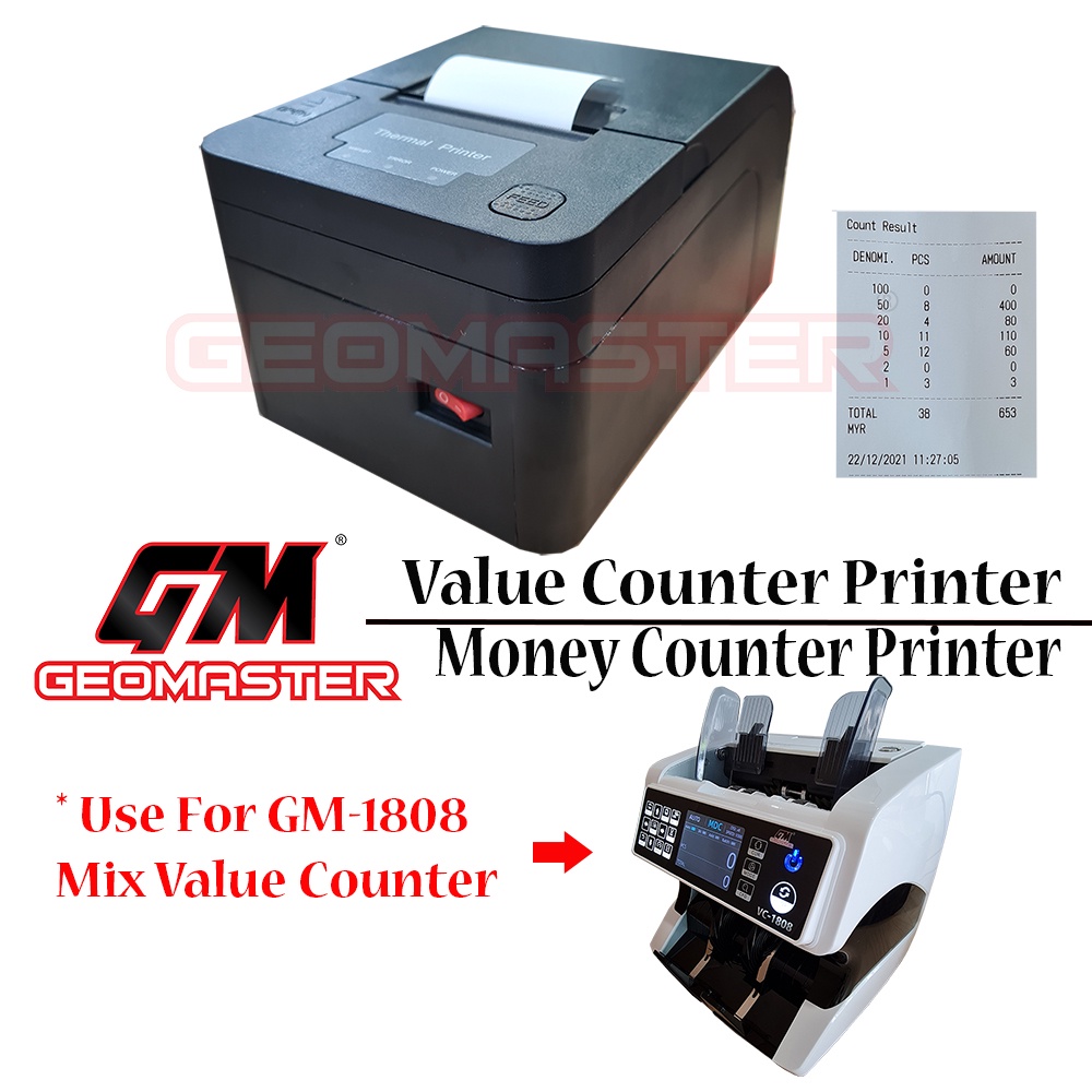 Geomaster Mix Value Counter , Money Counter Printer ,VC1808 Printer ...