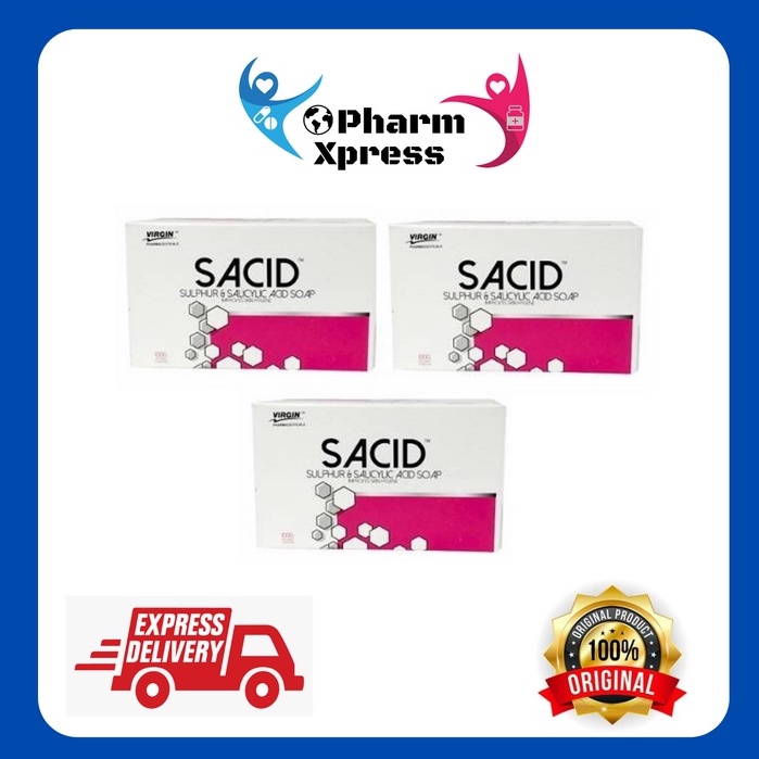 Sacid Sulphur & Salicylic Acid Soap 100gX3 (Triple Pack) | Shopee Malaysia