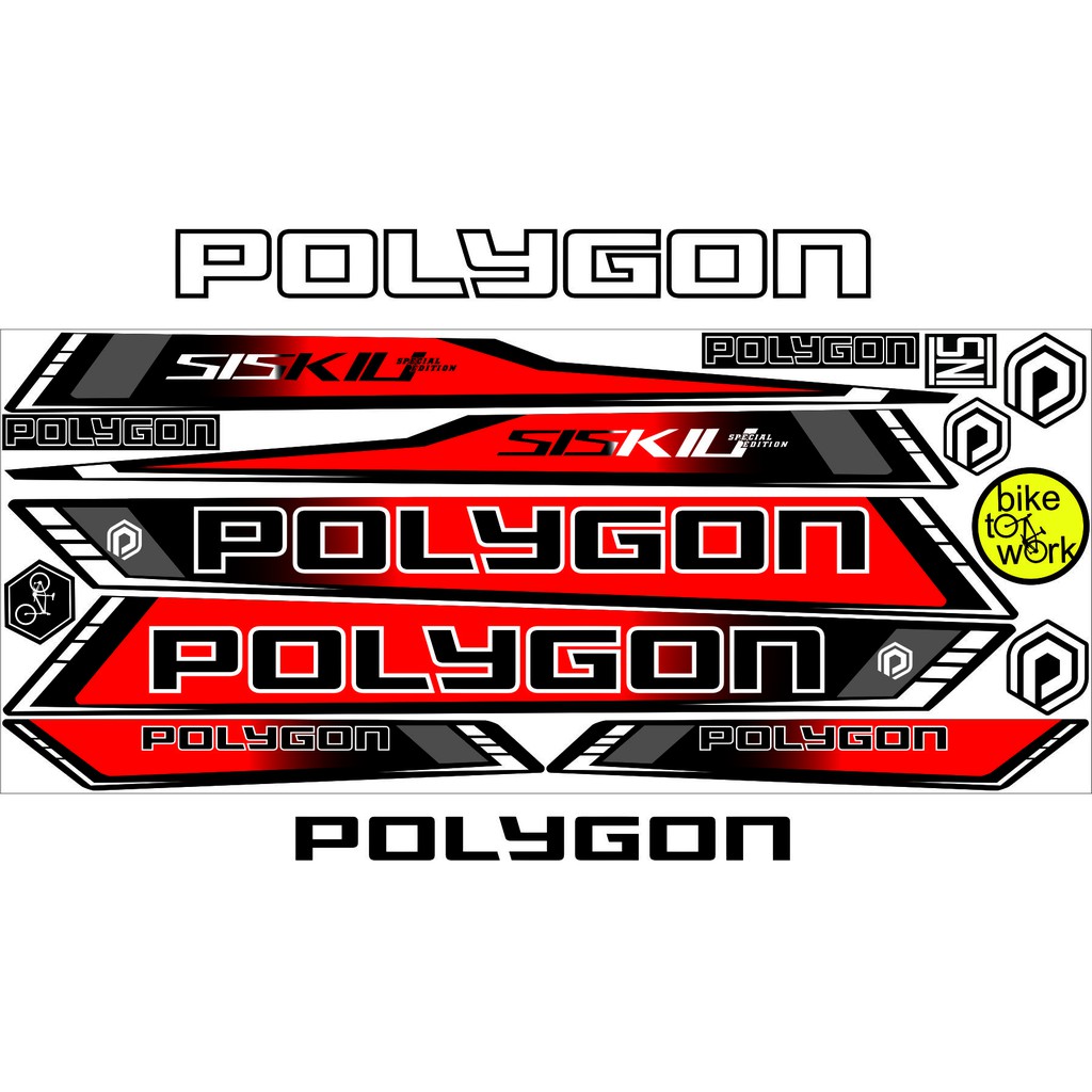 Universal BIKE STRIPING A SET Of POLYGON STRIPING BIKE Stickers ...