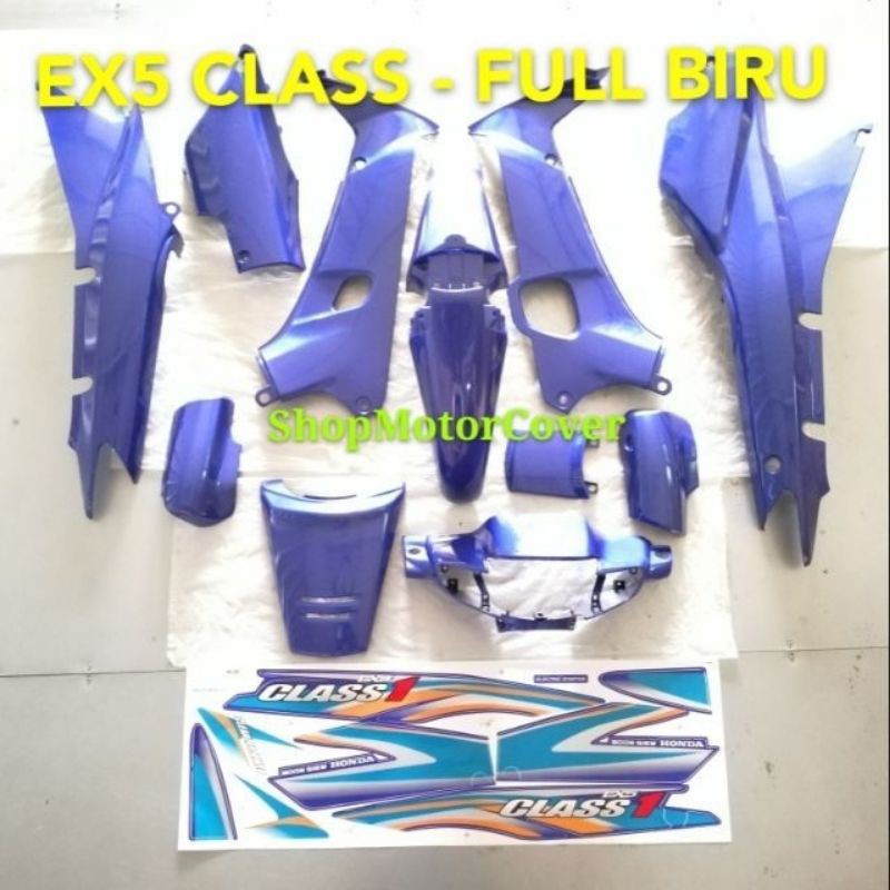 HONDA EX5 CLASS 1 COVER SET FULL SET BLUE + STICKER | Shopee Malaysia