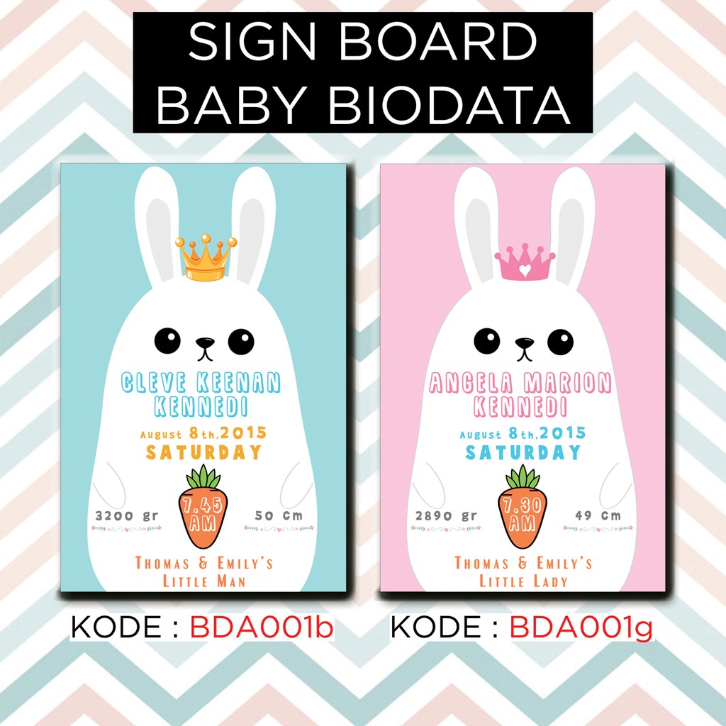 Wall DECOR BIODATA BABY / PROFILE BABY Animal Part 1 | Shopee Malaysia