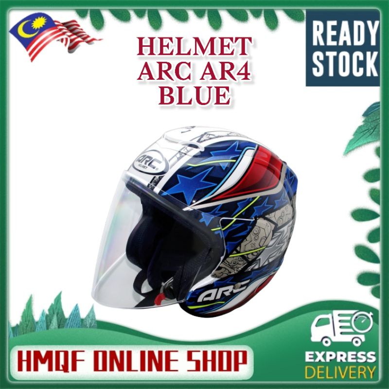 100% ORIGINAL ARC HELMET AR4 HELMET BLUE BLACK (READY STOCK) | Shopee ...