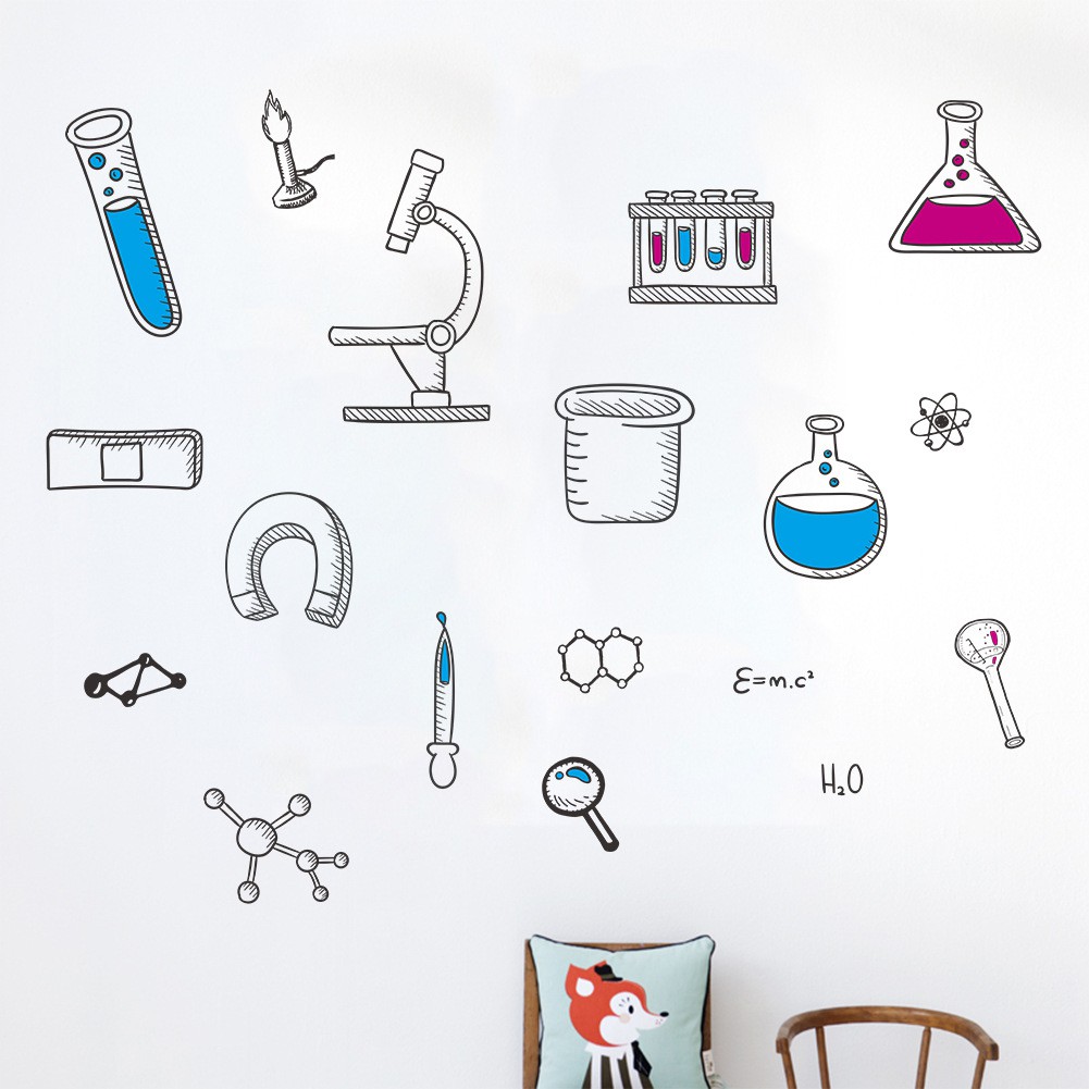 872 Science Laboratory Wall sticker Chemical elements Laboratory ...