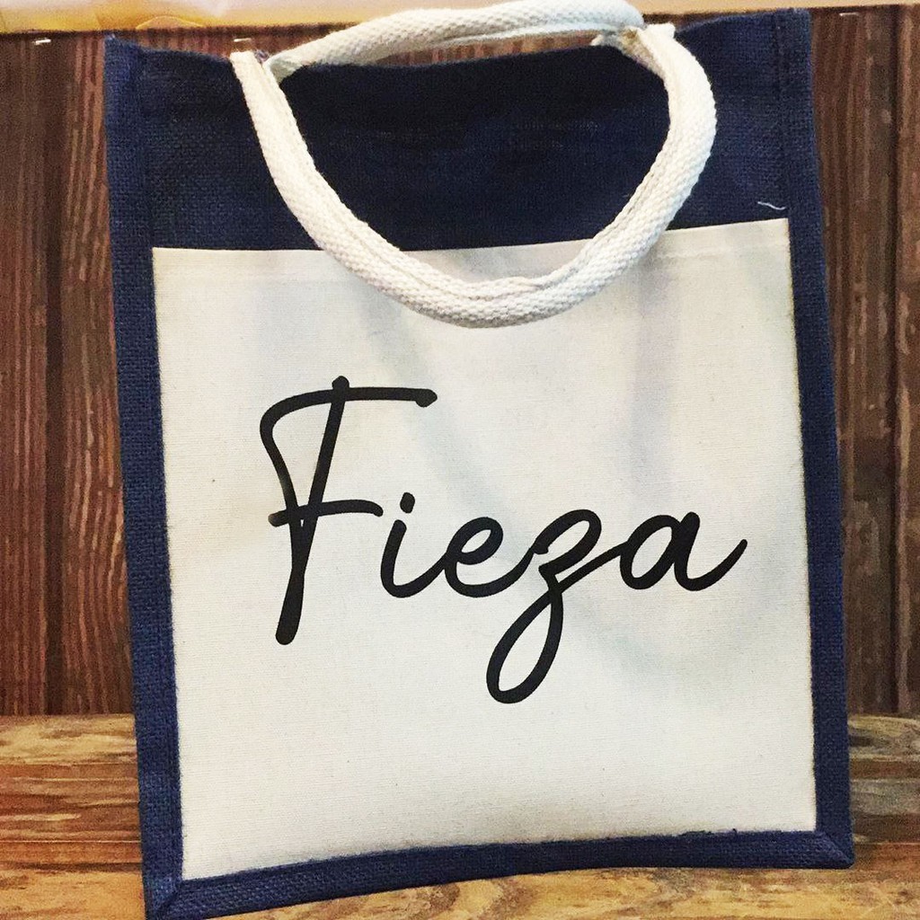 Jute Bag NNP59C04 Custom Personalized Printed Name Tote Recycle Handbag ...