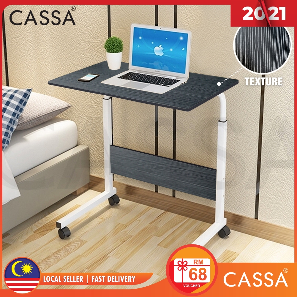 Cassa Sevil Mobile Height-Adjustable Table 60cmX40cm with Wheels Laptop ...