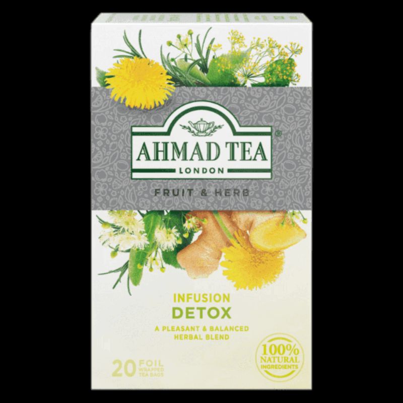 AHMAD TEA London Fruit Pure Tea Green Tea Buah Herbal Detox Lemon ...