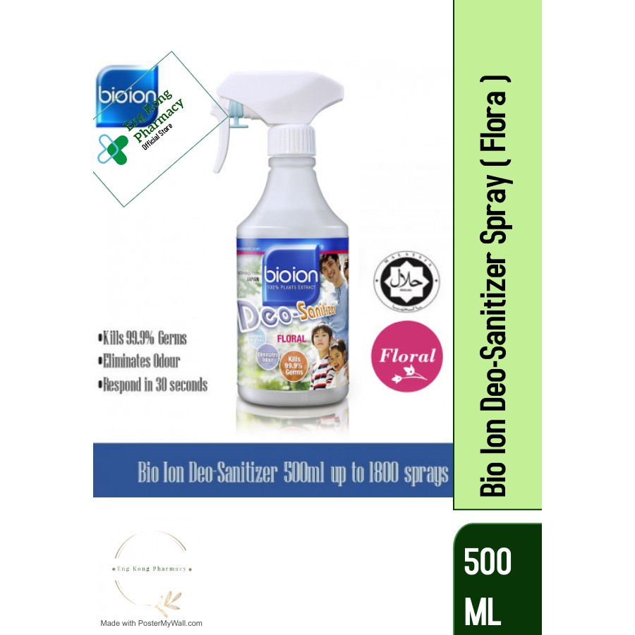 BIO ION DEO-SANITIZER SPRAY / BIO ION DEO-SANITIZER 无酒精居家消毒水 / CECAIR PEMBASMI KUMAN BIO ION DEO ...