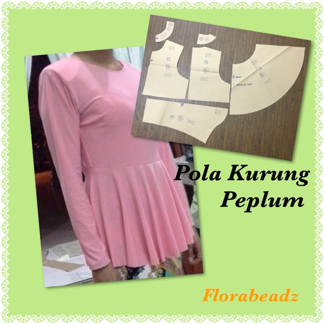 Pola Baju PEPLUM Dewasa POLA BLOUSE PEPLUM READYSTOK Pilihan ada 9 saiz ...