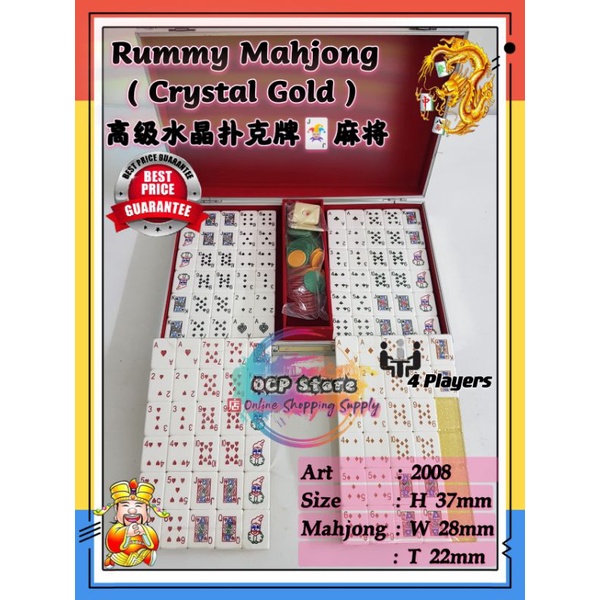 🔥ReadyStock🔥Crystal GOLD RummyMahjong HIGHQuality Lami Poker 3Player ...