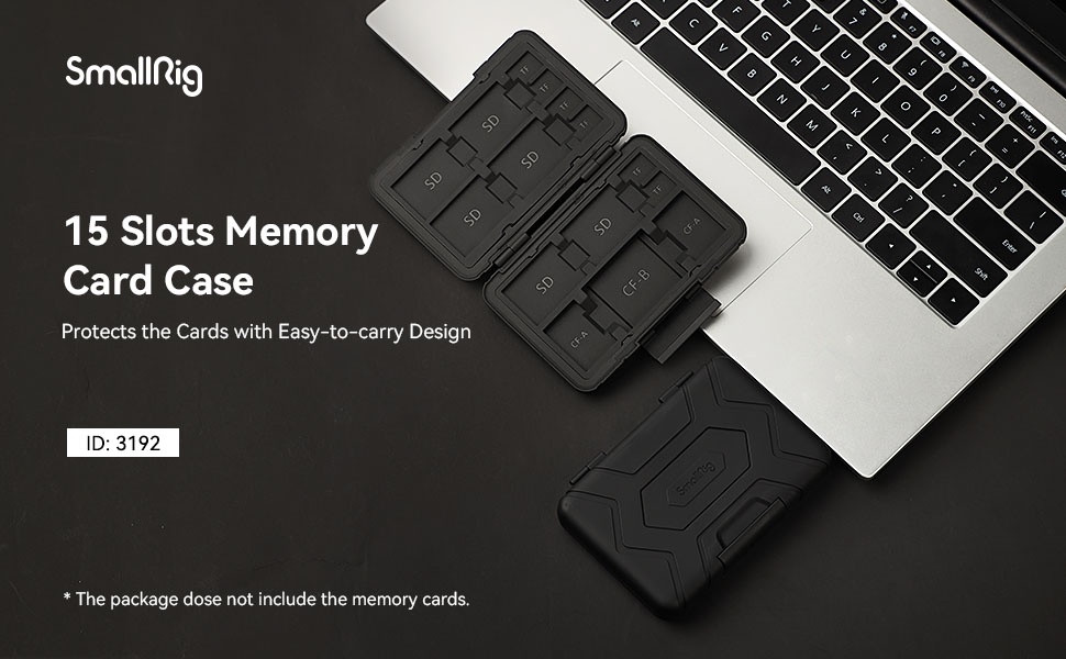 SMALLRIG SD Card Holder Memory Card Holder Case 15 Slots, Water ...