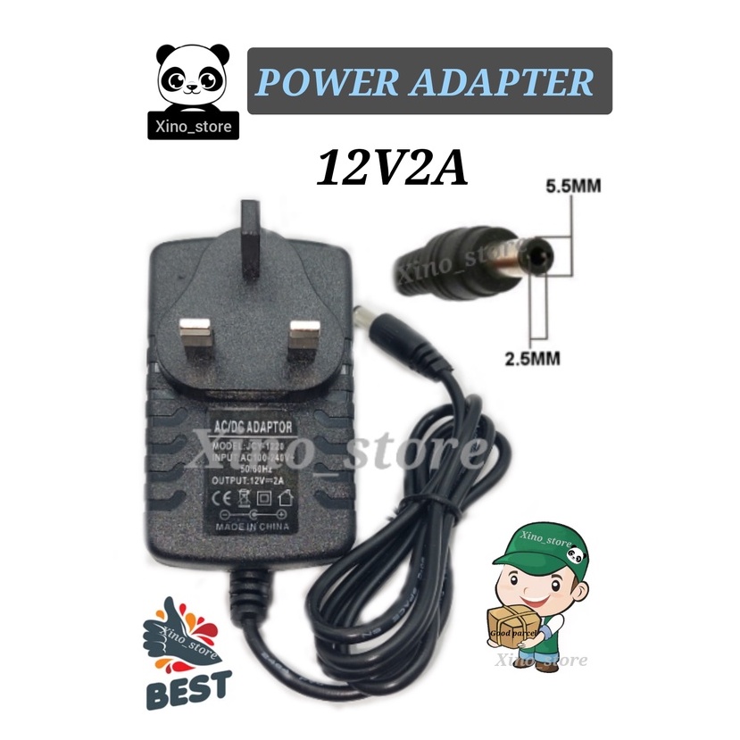 12v 2a AC to DC Power Supply Adapter 12v2a AC/DC ADAPTER SWITCHING POWER SUPPLY 5.5MM x 2.5MM ...