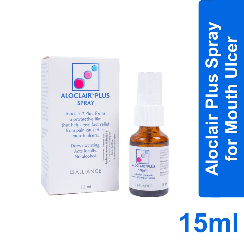 Aloclair Plus Spray for Mouth Ulcer Pain Relief 15ML | Shopee Malaysia