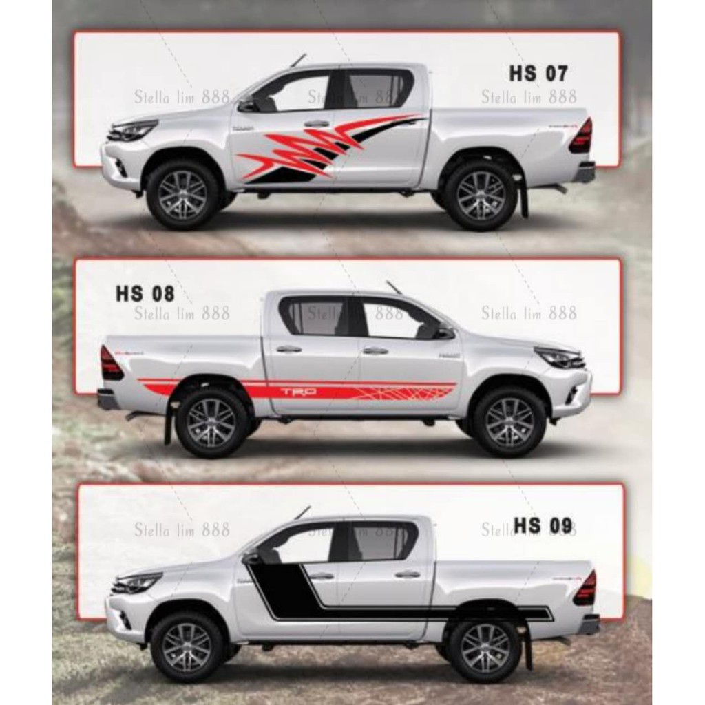 Toyota Hilux Original Colour Car Side Body Sticker | Shopee Malaysia