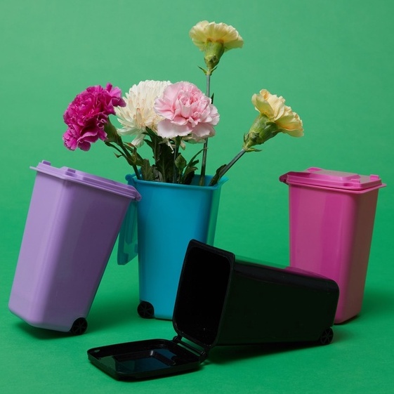 TYPO Garbage Guts Mini Wheelie Bin Stationery Dekstop Dustbin Trashcan ...