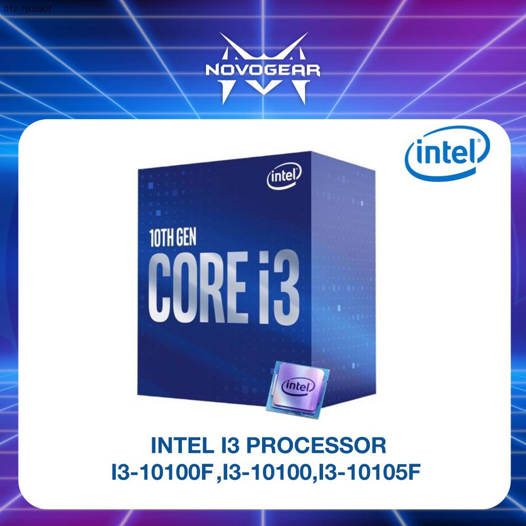 INTEL CORE I3-10100 | 10100F | 10105F - 10TH GEN PROCESSOR (6M CACHE, UP TO 3.60 GHz) | Shopee ...