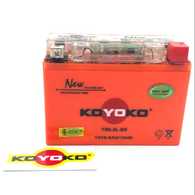 (100% ORIGINAL) KOYOKO YB6.5L-BS BATTERY MODENAS MR2 / DEMAK DZM-200 ...
