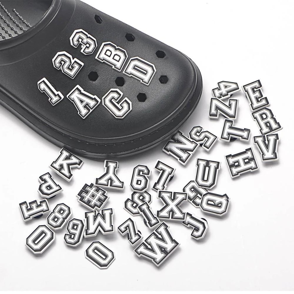 Cartoon Number jibits Letters for croc Black Alphabet Jibits Croc ...