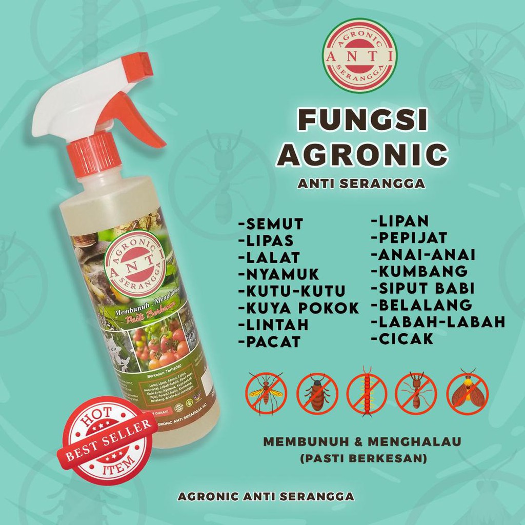 ⭐WAJIB ADA⭐ SPRAY SERANGGA AGRONIC / INSECT REPELLENT SPRAY -TIDAK ...