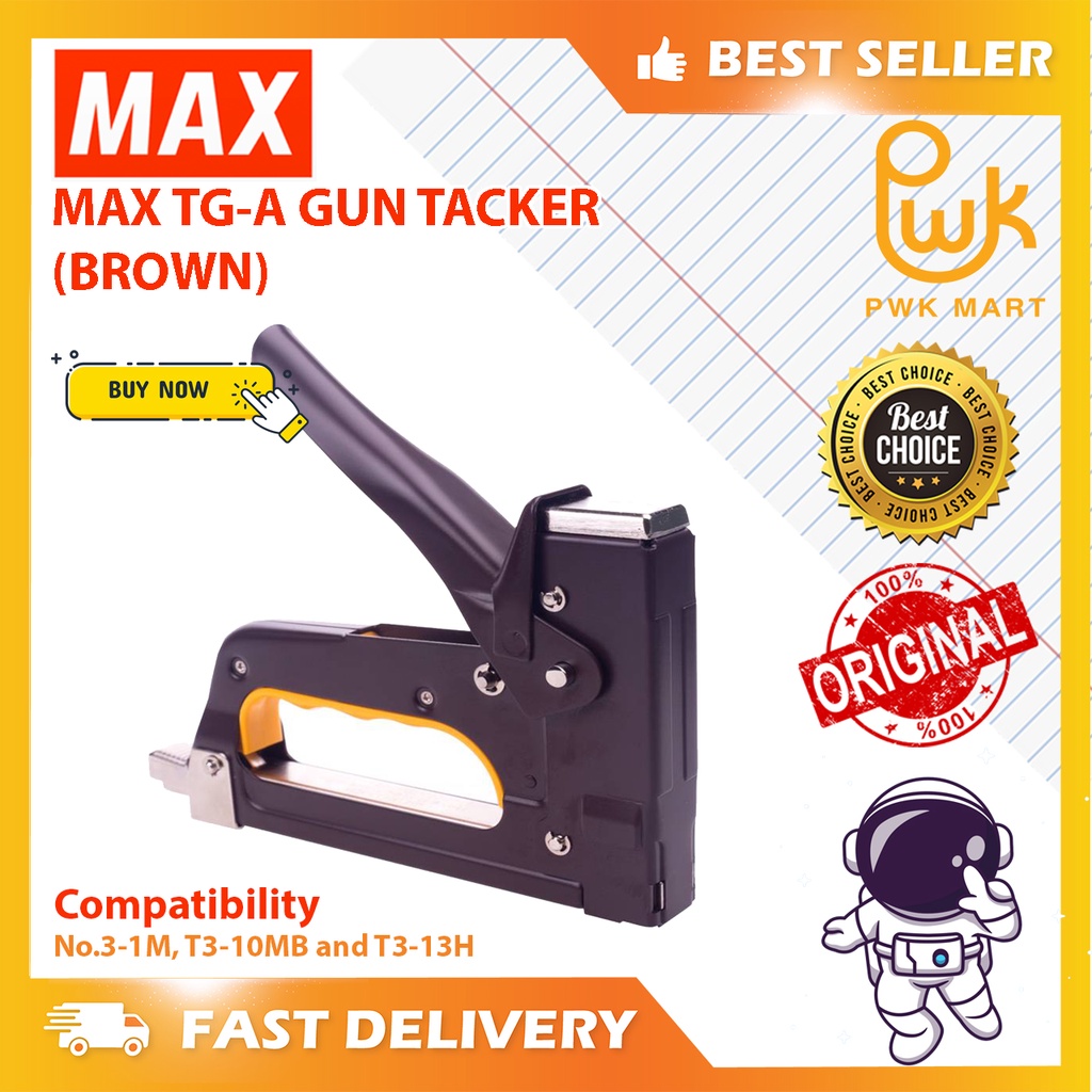 MAX TG-A GUN TACKER (Ready Stock)🔥Heavy Duty Tacker Staple Gun 6/10 ...