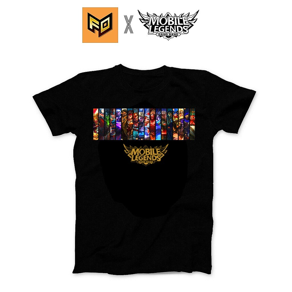 Baju Mobile Legends Viral MLBB MOBA Logo 100% Premium Cotton T Shirt ...