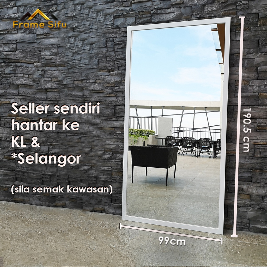 Mirror with wooden Frame 3ft X 6ft | Shopee Malaysia