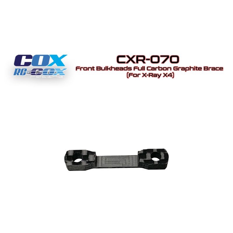 RC-COX CXR-070 Front Bulkheads Full Carbon Graphite Brace (For Xray X4 ...