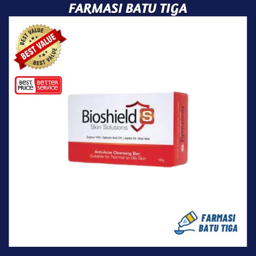 BIOSHIELD S SKIN SOLUTIONS BAR SOAP 15G/100G (FOR ACNE, ITCHY SKIN ...