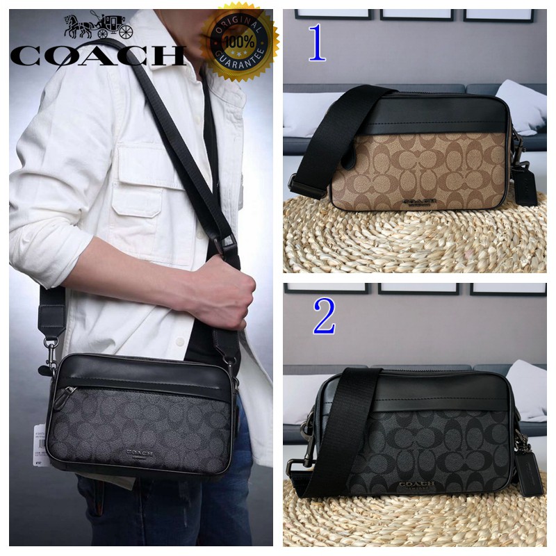Coach shoulder bag men fashion messenger bag classic style in stock ...