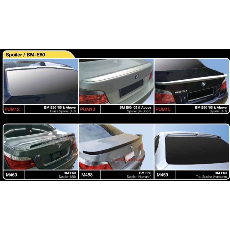 bmw e60 rear boot trunk glass roof bonnet ducktail lip spoiler wing ac ...