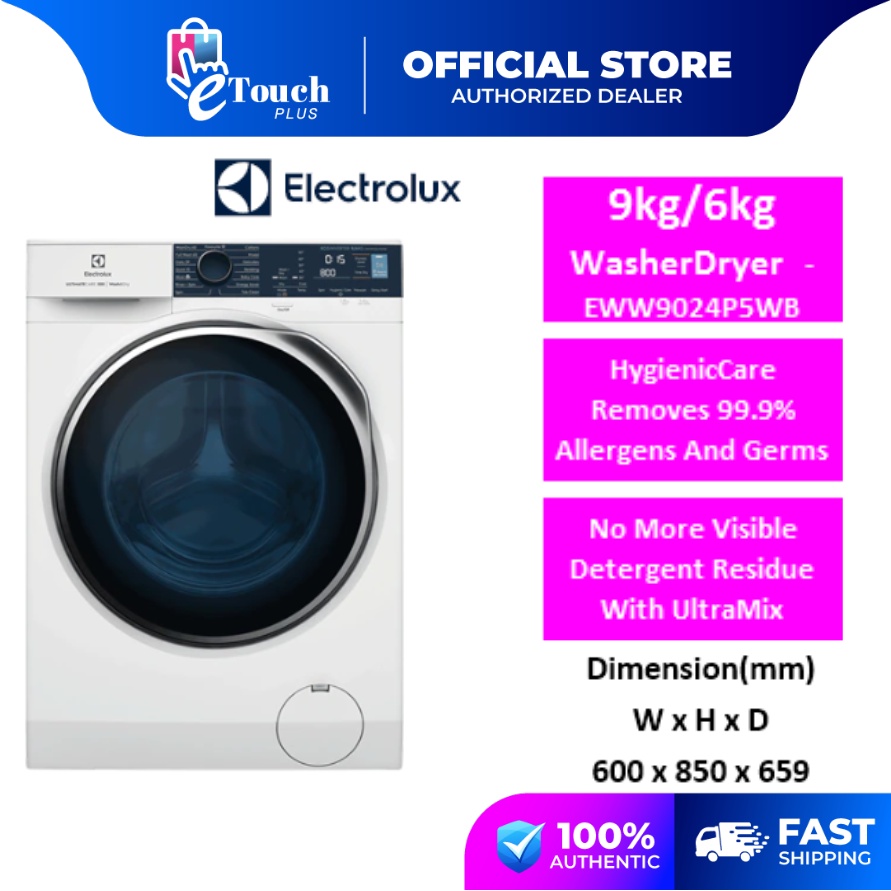 Electrolux 9/6kg Inverter Washer Dryer EWW9024P5WB mesin basuh | Shopee ...
