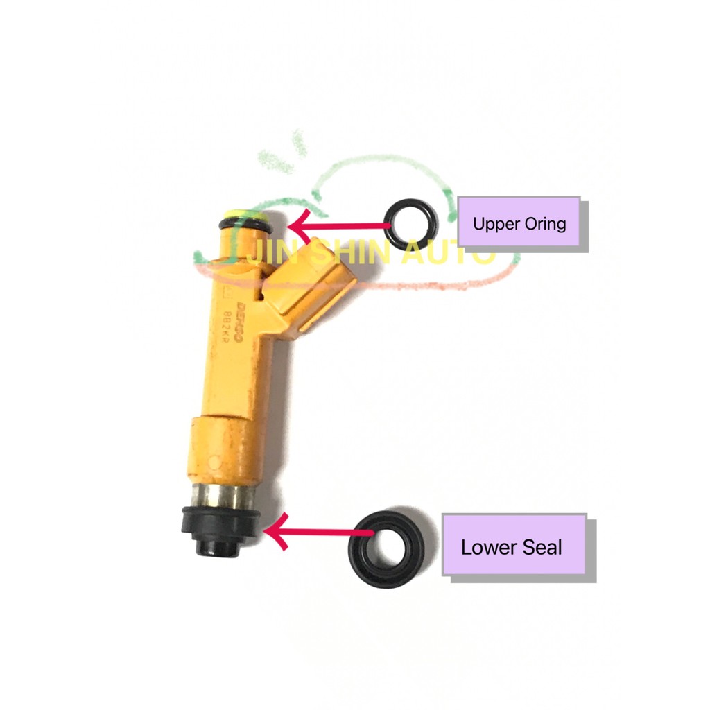 Injector Oring Upper Oring Lower Seal fit Perodua Toyota Denso Injector ...