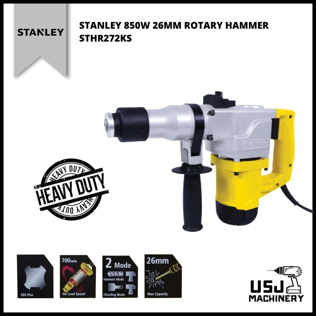 STANLEY 850W 26mm Rotary Hammer STHR272KS | 2 Years Warranty | Shopee ...