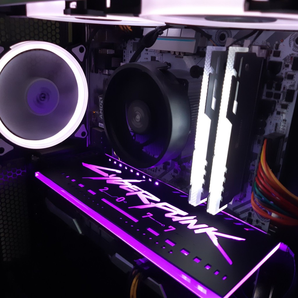 Rgb Cyperpunk VGA Backplate (Cyperpunk led RGB Video card Cover ...