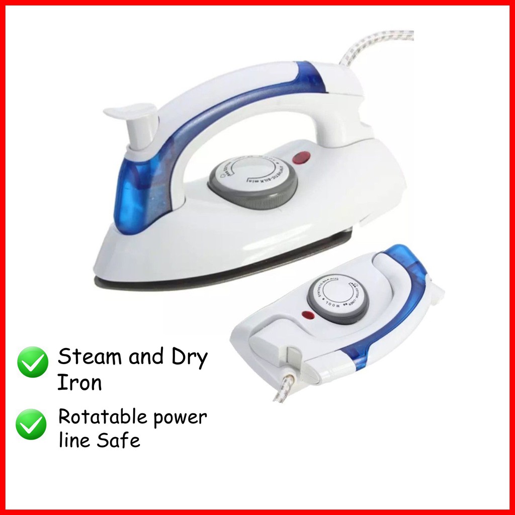 Travel Portable Steam Iron Electric Mini Foldable Handheld Dry Iron l ...