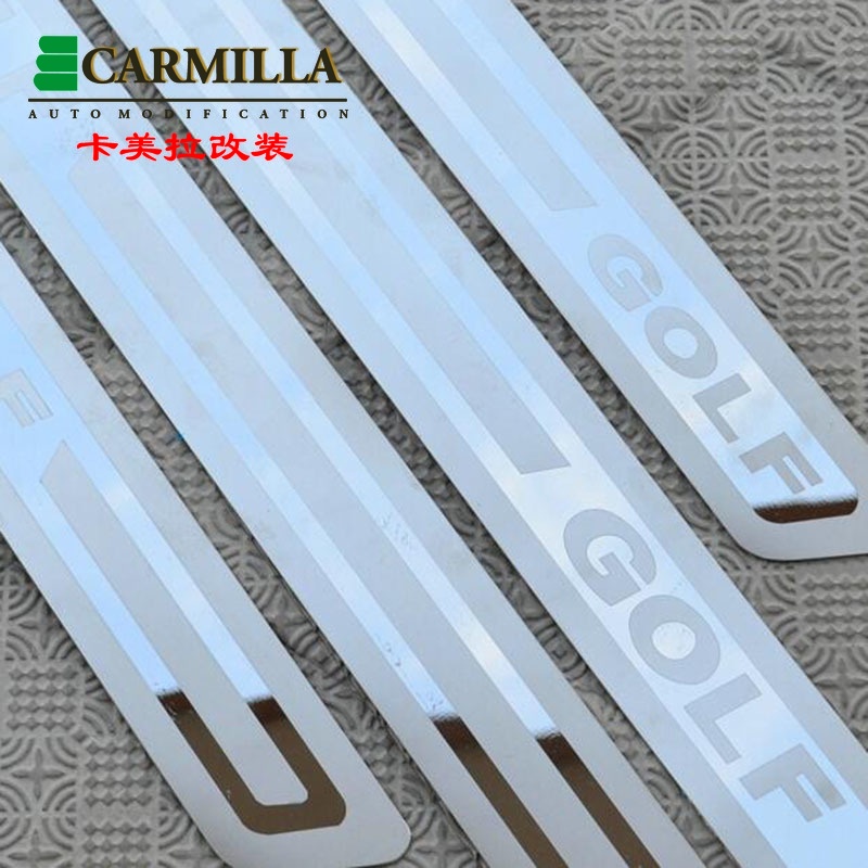 4Pcs/Set Stainless Steel Door Sill Scuff Plate For Volkswagen VW Golf 7 ...