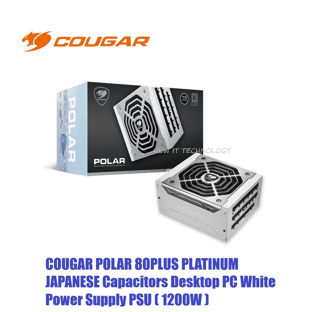 COUGAR POLAR 80PLUS PLATINUM JAPANESE Capacitors Desktop PC White Power ...