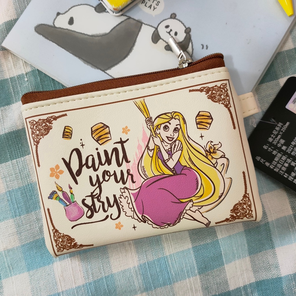 Disney Coin Purse Zipper Bag Soft Leather Card Holder Wallet Universal ...