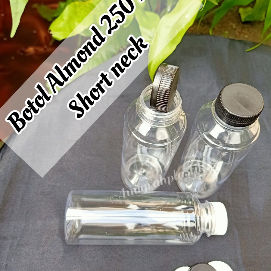 Almond Bottle 250 ml lid SHORT NECK retail per 10 pcs (PLEASE READ THE ...
