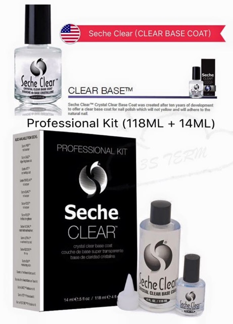 Seche Clear Base Coat Salon kit - 118ml +14ml | Shopee Malaysia