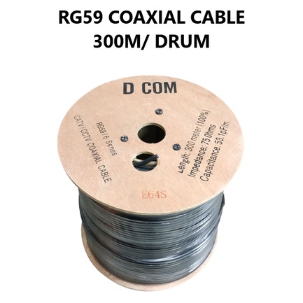 DCOM 300m RG59 E64 series video signal coaxial cable for CATV/CCTV use ...