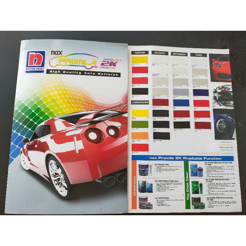 Autocolour Car Paint Catalogue Colour Card Nippon Lesonal | Shopee Malaysia