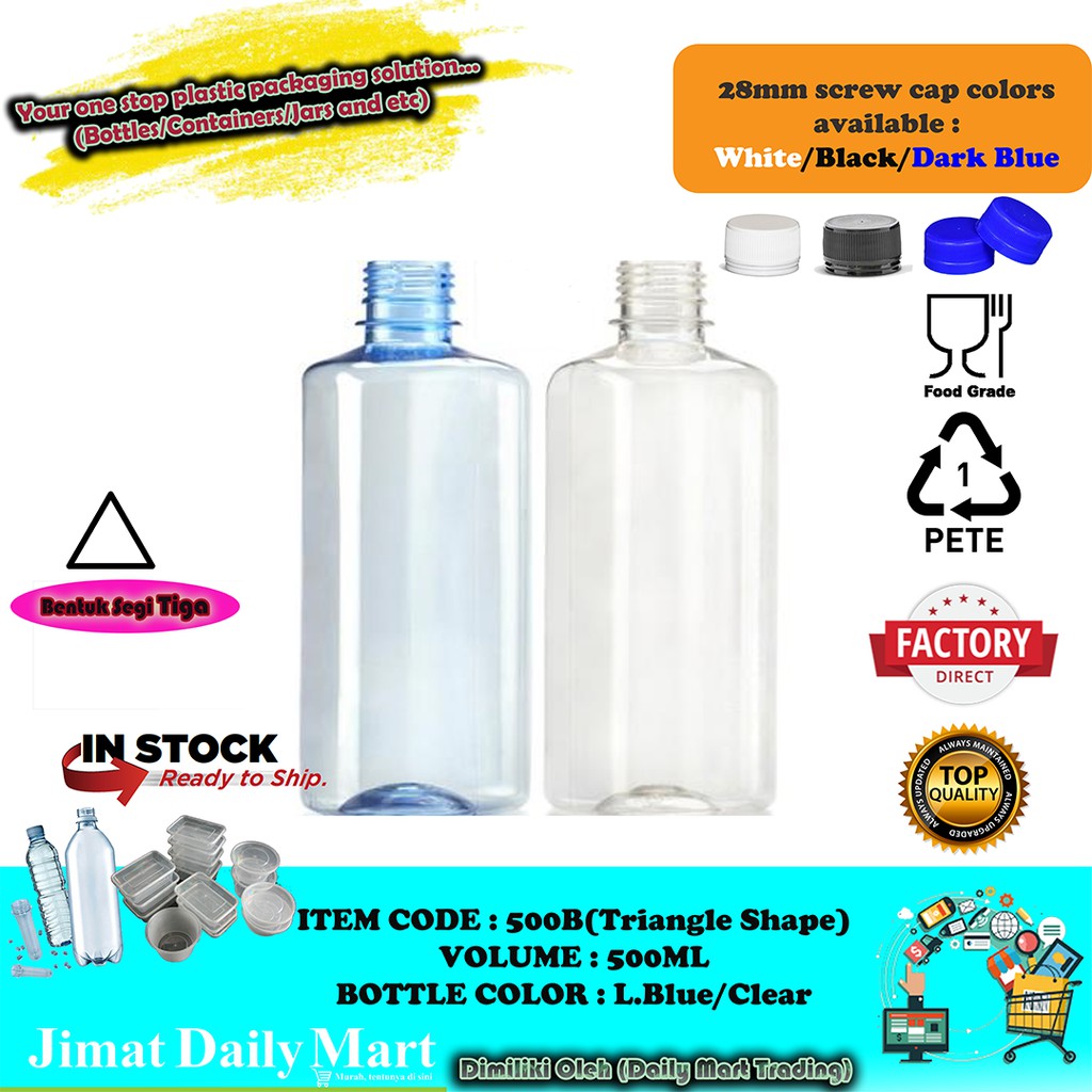 500ml Triangle Shape Bottle/500ml Botol Bentuk Segi Tiga | Shopee Malaysia