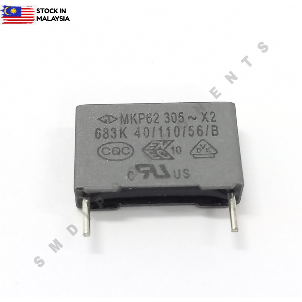MKP 0.068uF 305V, X2 AC Film Capacitor, 10 (H) x 5 (D) x 15mm (Lead ...