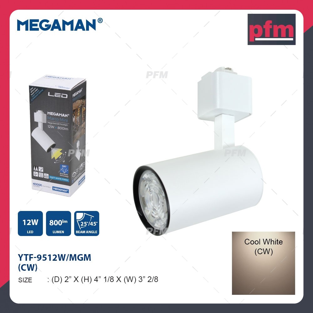 MEGAMAN 12W/24W DUAL BEAM ANGLE LED TRACK LIGHT | Shopee Malaysia