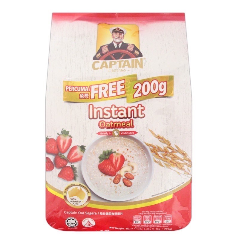 Captain Oats Instant Oatmeal 1.1kg | Shopee Malaysia
