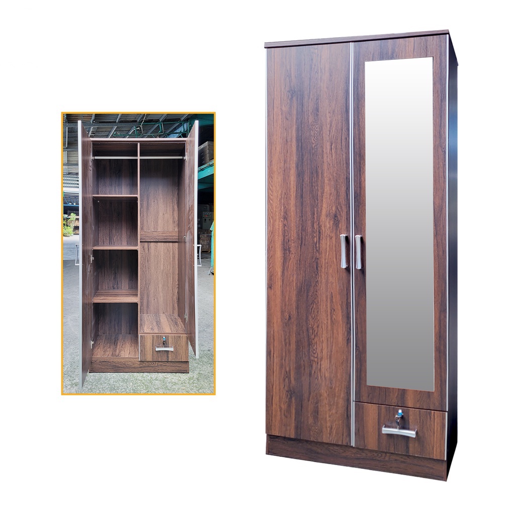 BG&CO CLASSIC 6 Feet 2 Door Wardrobe Clothes Organizer Clothes Storage ...