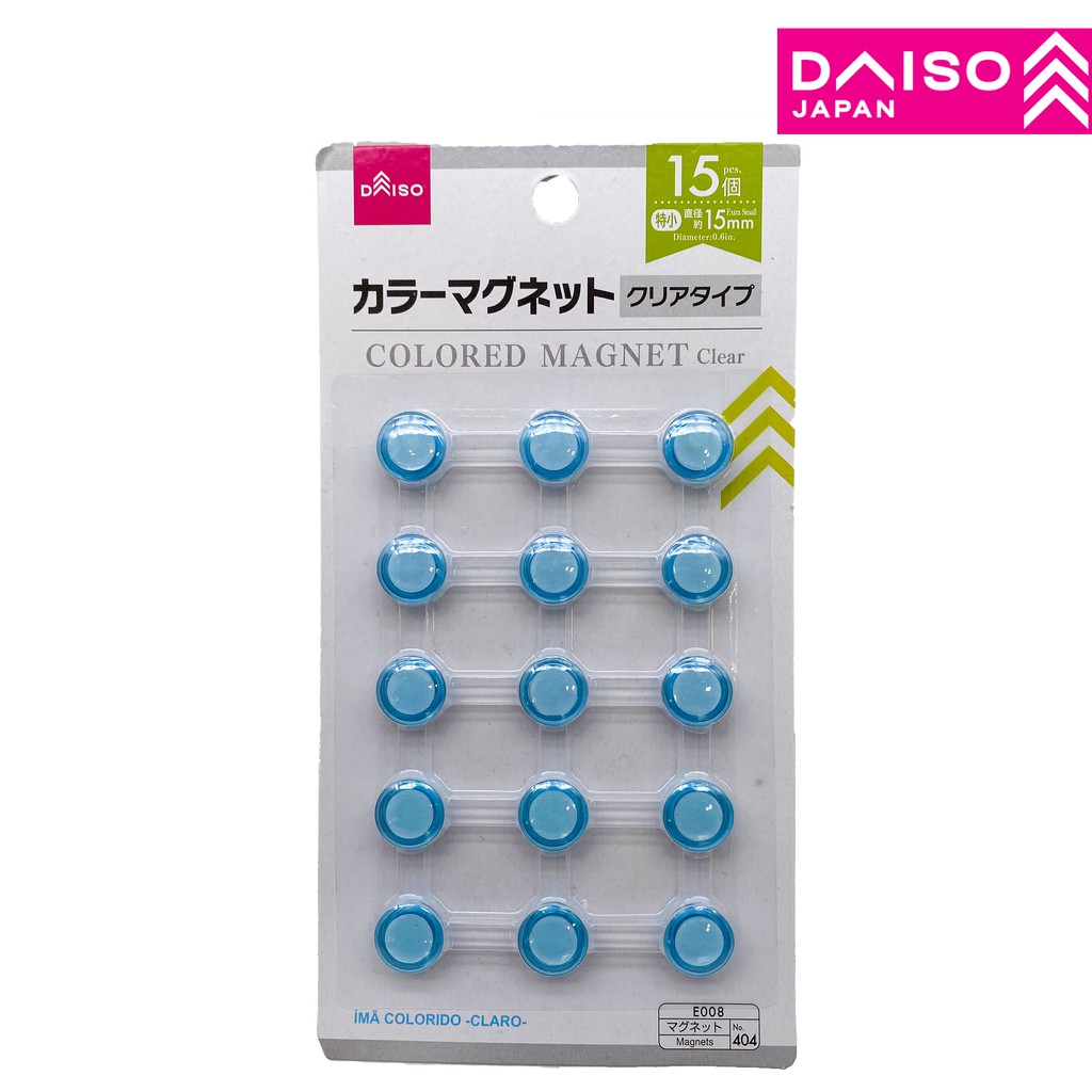 DAISO Colored Magnet Extra Small Clear Type (15 Pcs) | Shopee Malaysia