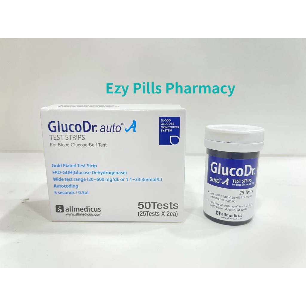 GLUCO DR AUTO A TEST STRIPS 25'S / 50'S [EXP: 13/2/2025] | Shopee Malaysia